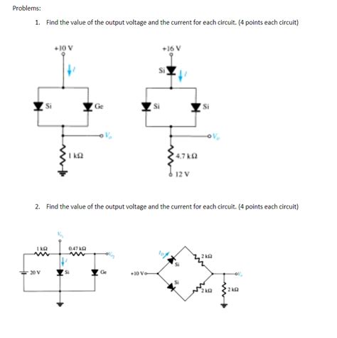 Solved 1 Find The Value Of The Output Voltage And The Chegg Com