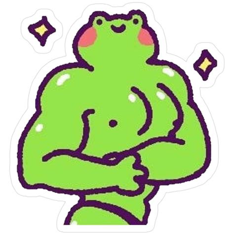 Buff Frog Sticker In 2025 Frog Art Frog Drawing Cute Doodles