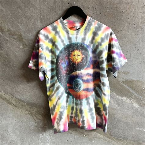 Vintage 90s Yin Yang Sun And Moon Tie Dye T Shirt Grailed