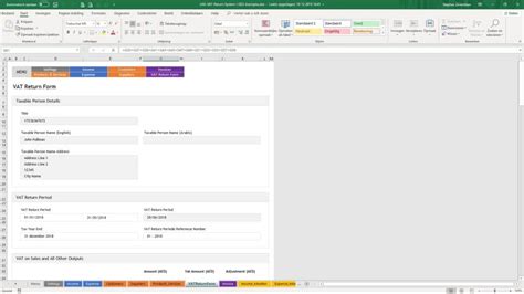 Uae Vat Return System Excel Accounting Template