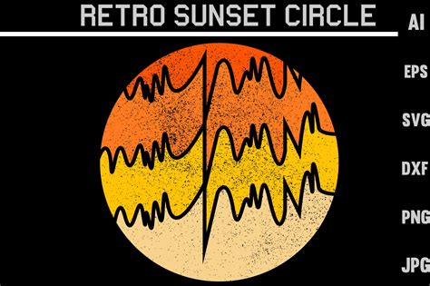 Retro Sunset Circle Graphic By Asiksithi20 · Creative Fabrica