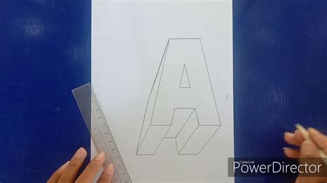 How To Draw The Letters A To Emerge From The Paper Youtube