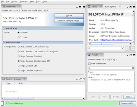 321 5g Ldpc V Ip Parameters