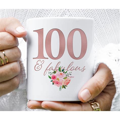 100th Birthday T For Her 100 And Fabulous Coffee Mug For Women Bday