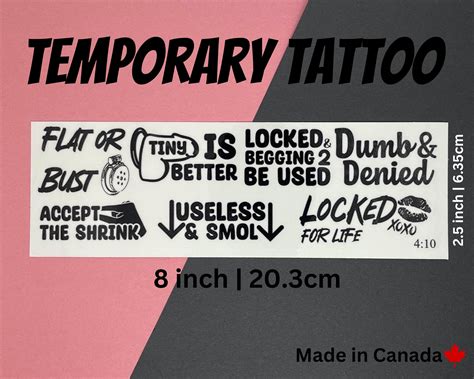 Small Penis Humilation Temp Tattoos Sph Temp Tattoos Chastity Temp