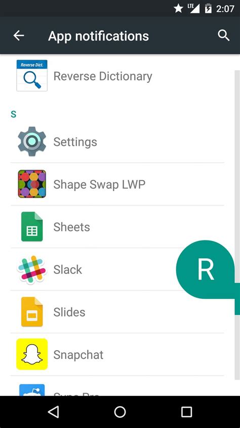 Alfabet Scrolling Scroll Bar Android App