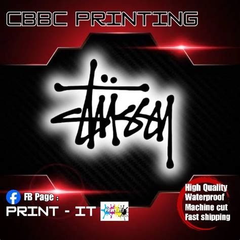 Stussy Logo Sticker Waterproof Shopee Philippines