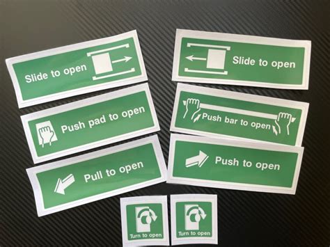 Emergency Exit Vinyl Sticker Door Signs High Quality Stickers