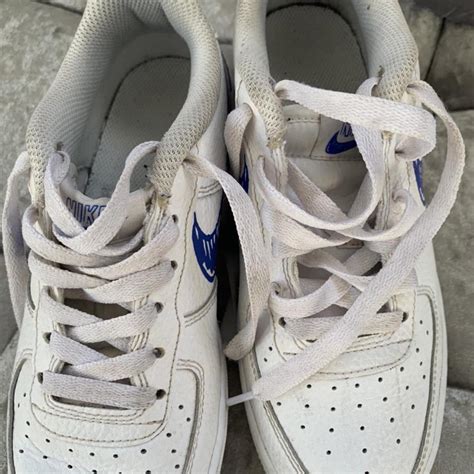 Nike Air Force 1 Scribble Tick Size 3 White And Depop
