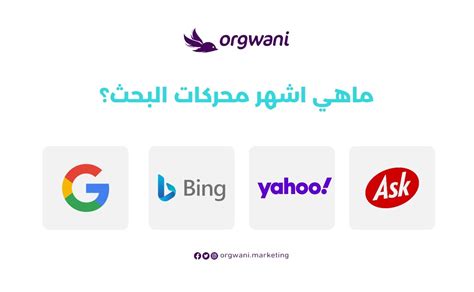 أنواع محركات البحث العالمية دليل شامل من شركة أرجواني