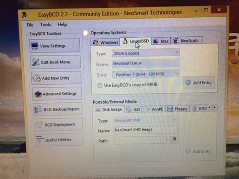 easybcd versions supported operating systems features creating a