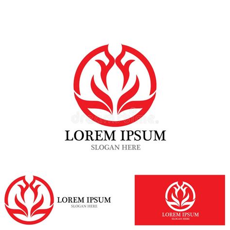 Fire Flame Logo Vector Template Illustration Stock Illustration