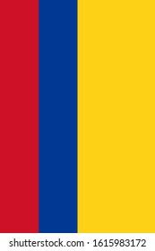 Bandera Nacional Vertical De Colombia Fondo Ilustración De Stock