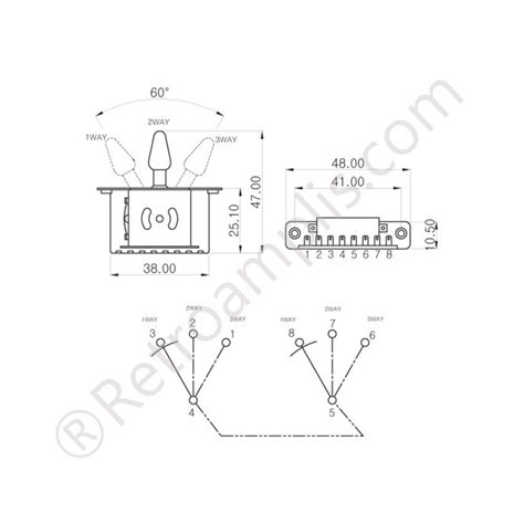 3 Way Guitar Switch White Cap And Chrome Screws Retroamplis