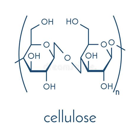 Chemische Structuur Van Cellulose Hoofdbestanddeel Van Papier Van