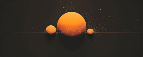 Abstract Digital Artistic Representation Of Three Spherical Objects