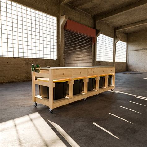 Diy Workbench For Garage Plan With Tote Storage 27 Gal Digital Build