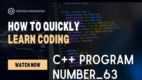 How To Learn Coding For Free Language Of Cprogram Of C Program Number 63 Aic Coding