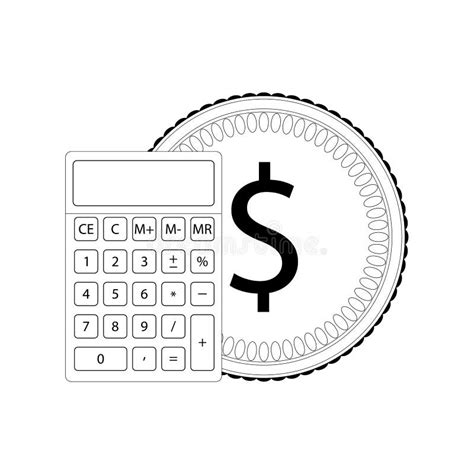 Calculation Line Icons Signs Vector Set Outline Illustration Concept