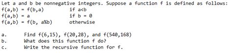 Solved Let A And B Be Nonnegative Integers Suppose A