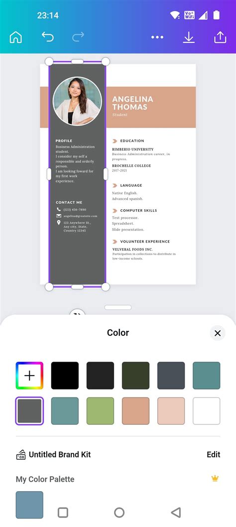 How To Create A Resume Using The Canva App On Mobile