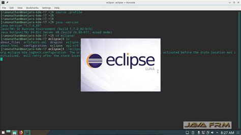 Eclipse Luna Installation On Manjaro Linux 171 Kde Plasma Edition