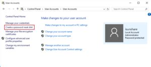 Create A Password Reset Disk For A Local Account In Windows