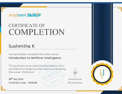 Sushmitha K On Linkedin Artificialintelligence Ai Certification Futureoftech