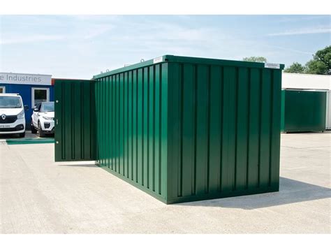 Flat Pack Shipping Containers 4m Self Assembly Green £192400 Flat