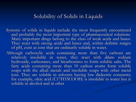 Ppt Solubility And Distribution Phenomena Powerpoint Presentation