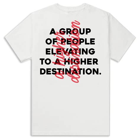 Cursive Tee Whitered Grp Fly