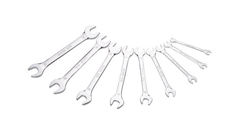 10n J9p Sam 9 Piece Open End Spanner 6 X 7 To 22 X 23 Mm Chrome