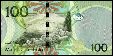 Lesotho 100 Maloti 2010 P 24a Unc Original Banknote For Collection
