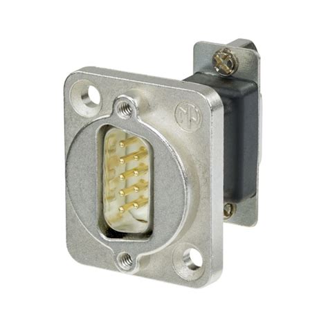 Neutrik® Sub D 9 Pol Female Sub D 9 Pol Male Type D Nickelfarben