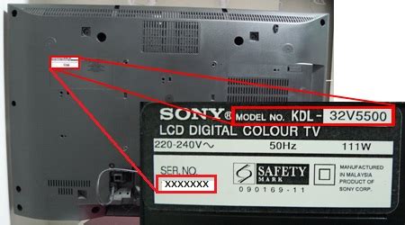 My Sony Warranty Registration Help Find My Serial Number