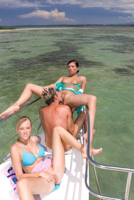 Top Pornstars Engage In Threesome Sex Aboard A Boat And In Shallow