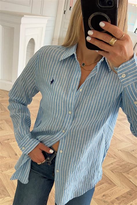 חולצת פשתן פסים של פולו ראלף לורן 211970691 004 Liats Boutique