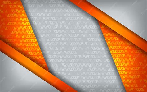 Premium Vector Modern Abstract Orange Tech White With Overlap Background