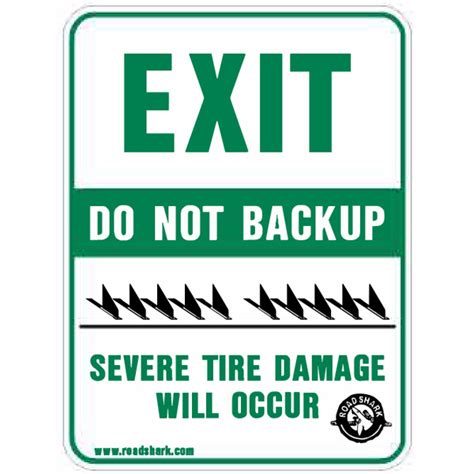 Aluminum Sign Exit Only” Roadshark International Inc