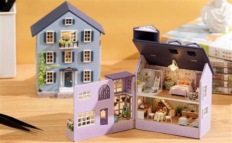 Cuteroom Dollhouse Miniature With Furniture Diy Wooden
