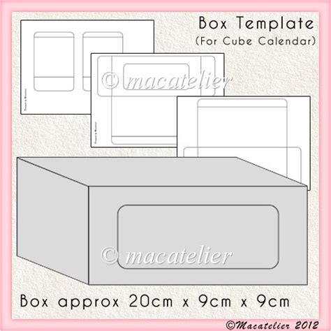 Cube Calendar Template Williamson