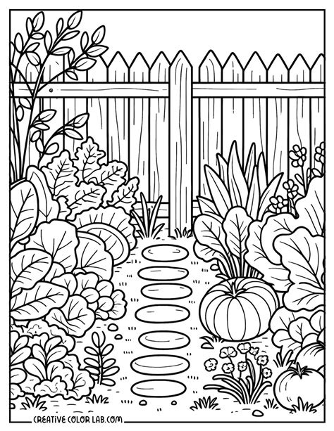 Garden Coloring Pages Printable Bring Your Backyard To Life