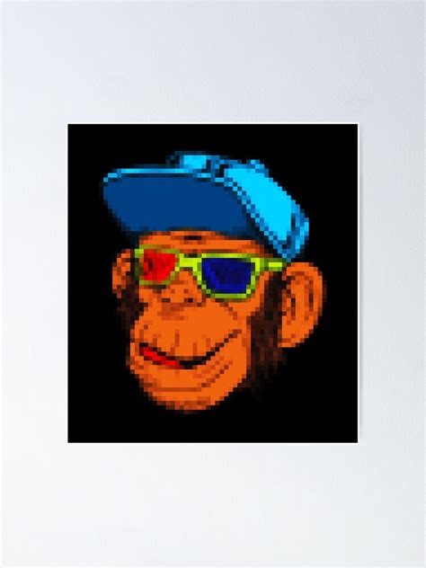 Monkey Nft Pixelart Poster For Sale By Zoneinc Redbubble