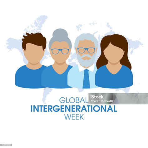 Global Intergenerational Week Vector Illustration Stock Illustration