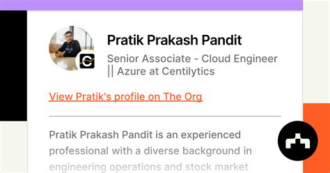 Pratik Prakash Pandit Senior Associate Cloud Engineer Azure At