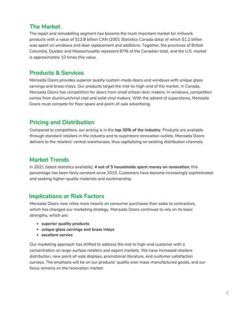 Example Of Business Plan Introduction Pdf Pdf Template