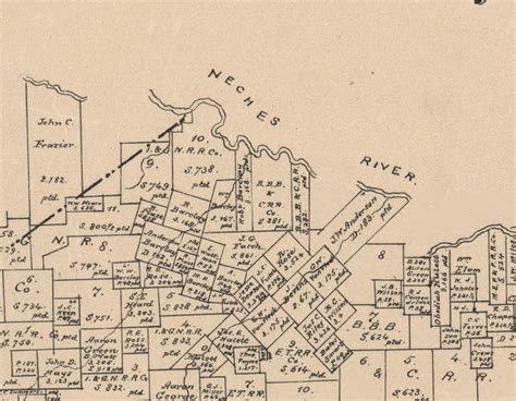 1879 Farm Line Map Of Tyler County Texas Etsy