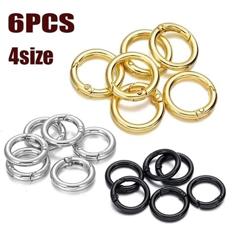 Metal Spring Gate O Ring Bag Buckle Clasps Carabiner Snap Hook Keyring