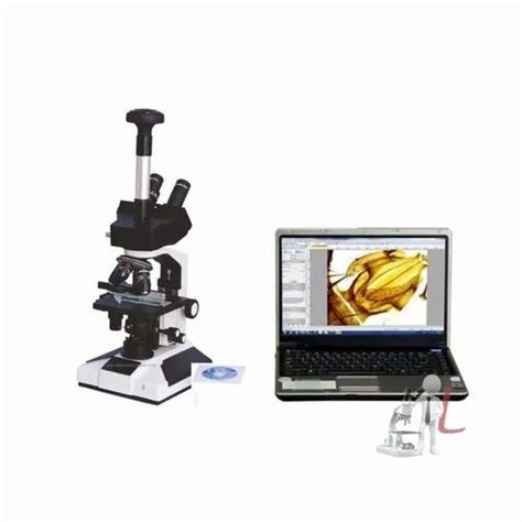 Trinocular Microscope 40x 1500x Mag Led Illumination With Semi Plan Achro Objectives 5 0mp