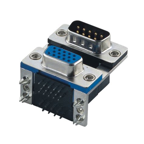Rs232 9pin To Vga 15pin D Sub Bulkhead Connector Panel Mount